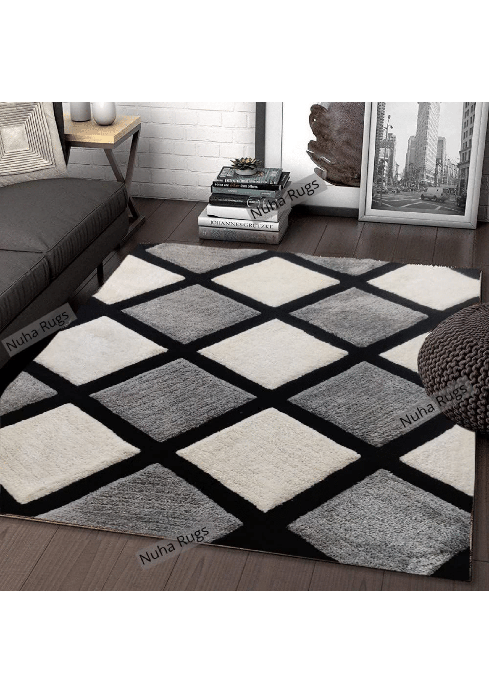 Chic Diamond Pattern Area Rug