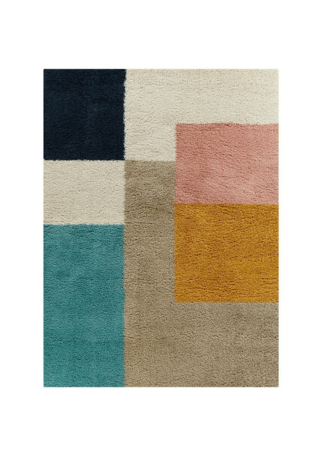 Block Color Geometric Rug | Stylish & Cozy Rug for Every Space | Nestern